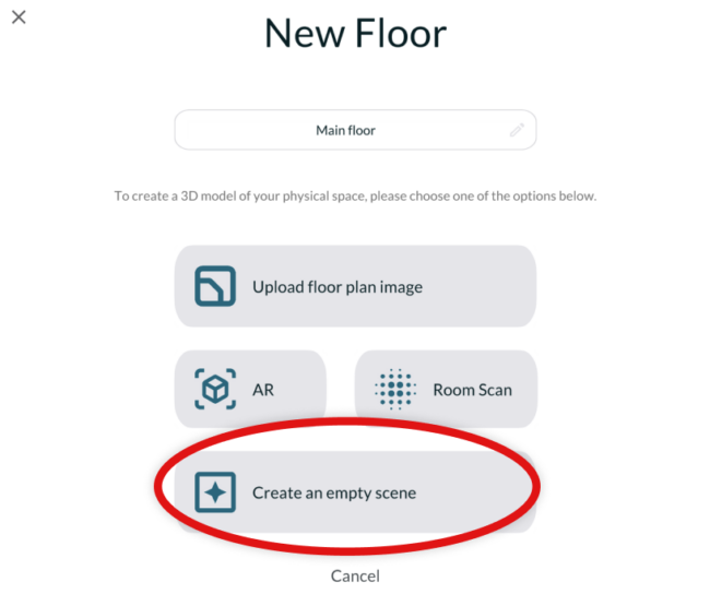 Creating your scene: empty scene – Design with Bubbles